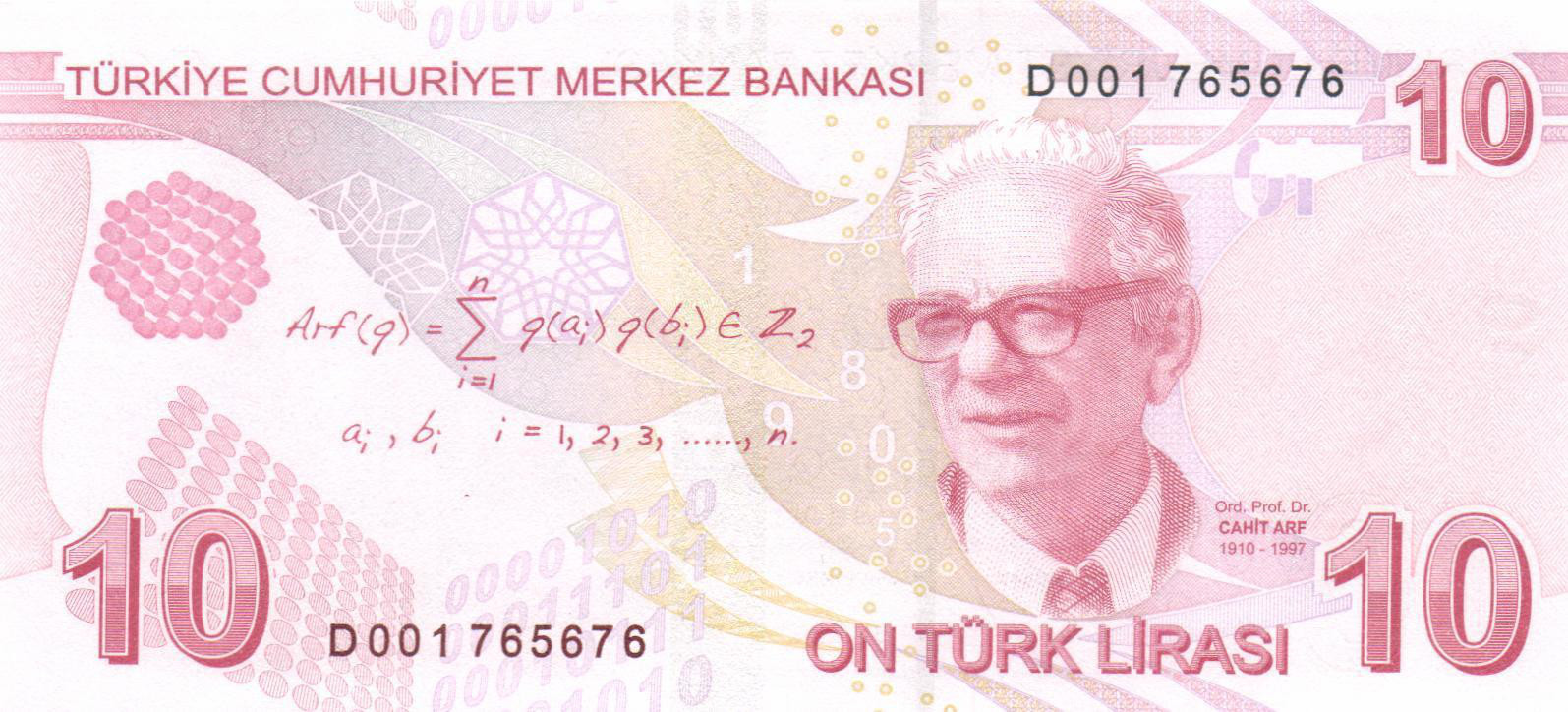 Turkey new signature 10-lira note - P 223 - Cosio.UK - World Banknotes