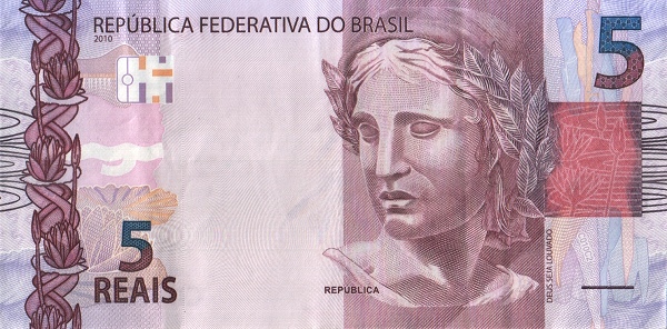 Brazil P-253e / 5 Reais 2018-2019 - UNC - Cosio.UK - World Banknotes